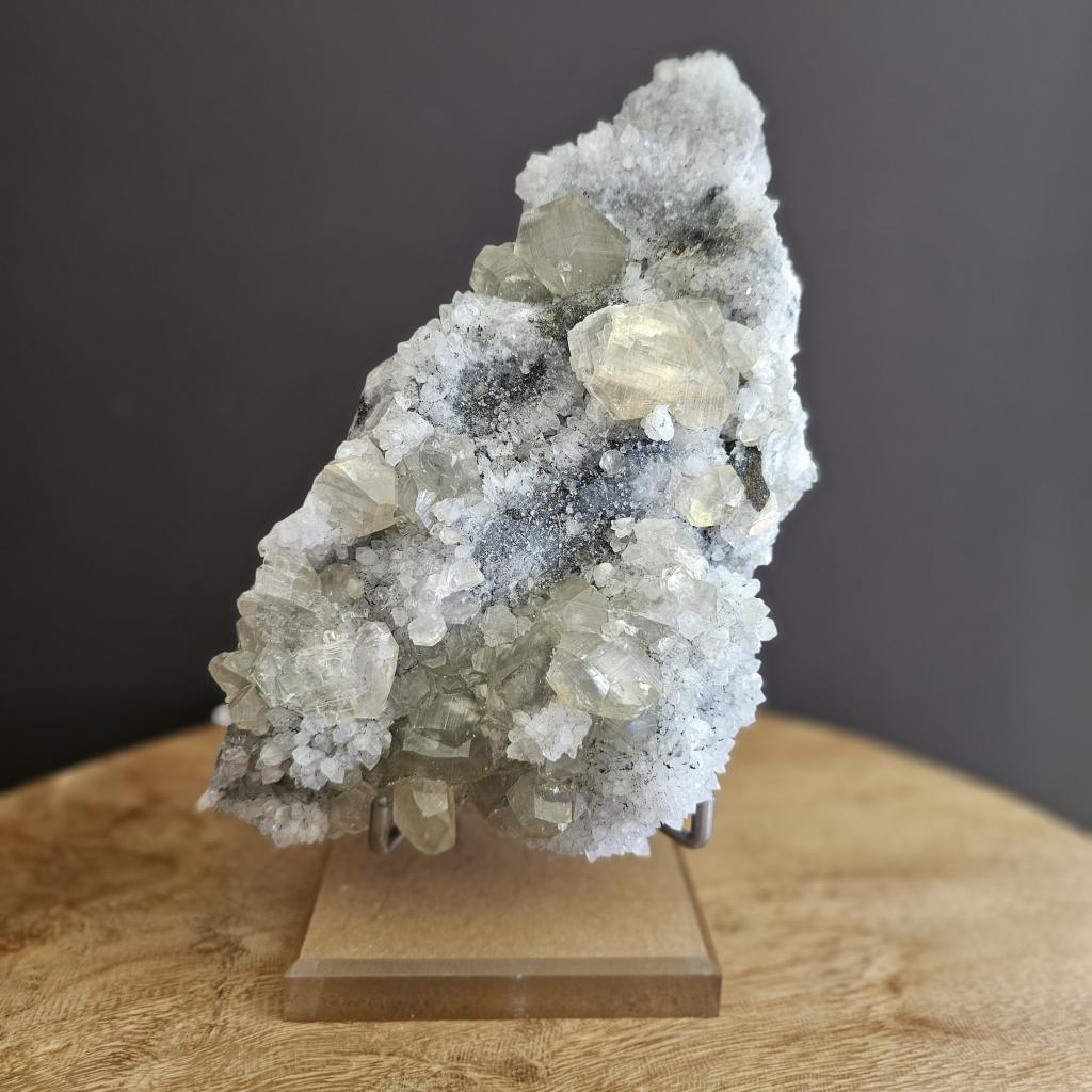 Twelve sided Dodecahedral Yellow Calcite, Sphalerite, Pyrite and Quart ...