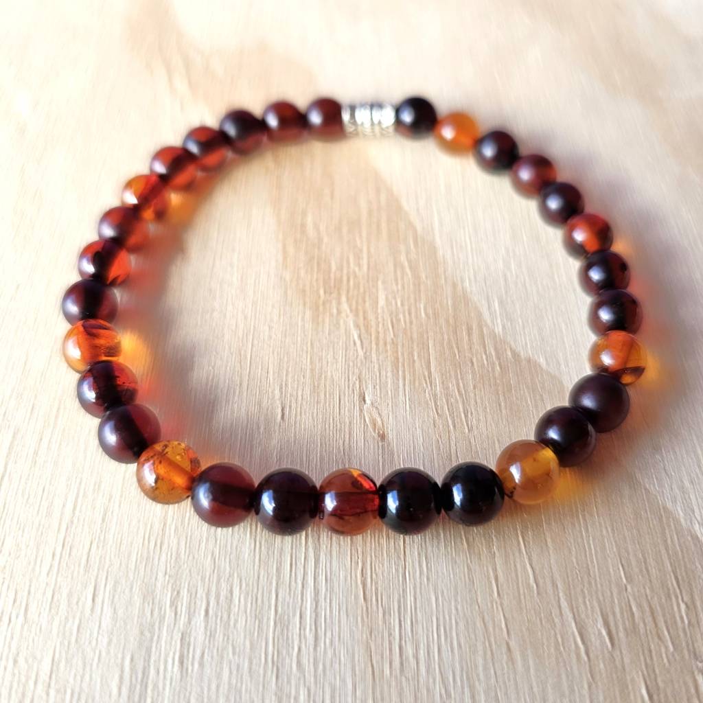 Baltic Amber Bracelet | Ancient Ember Flame – Divine Crystal Heart