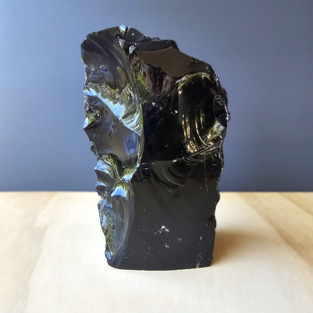 Black Obsidian Abstract Sculpture | Obsidian Monolith – Divine Crystal ...