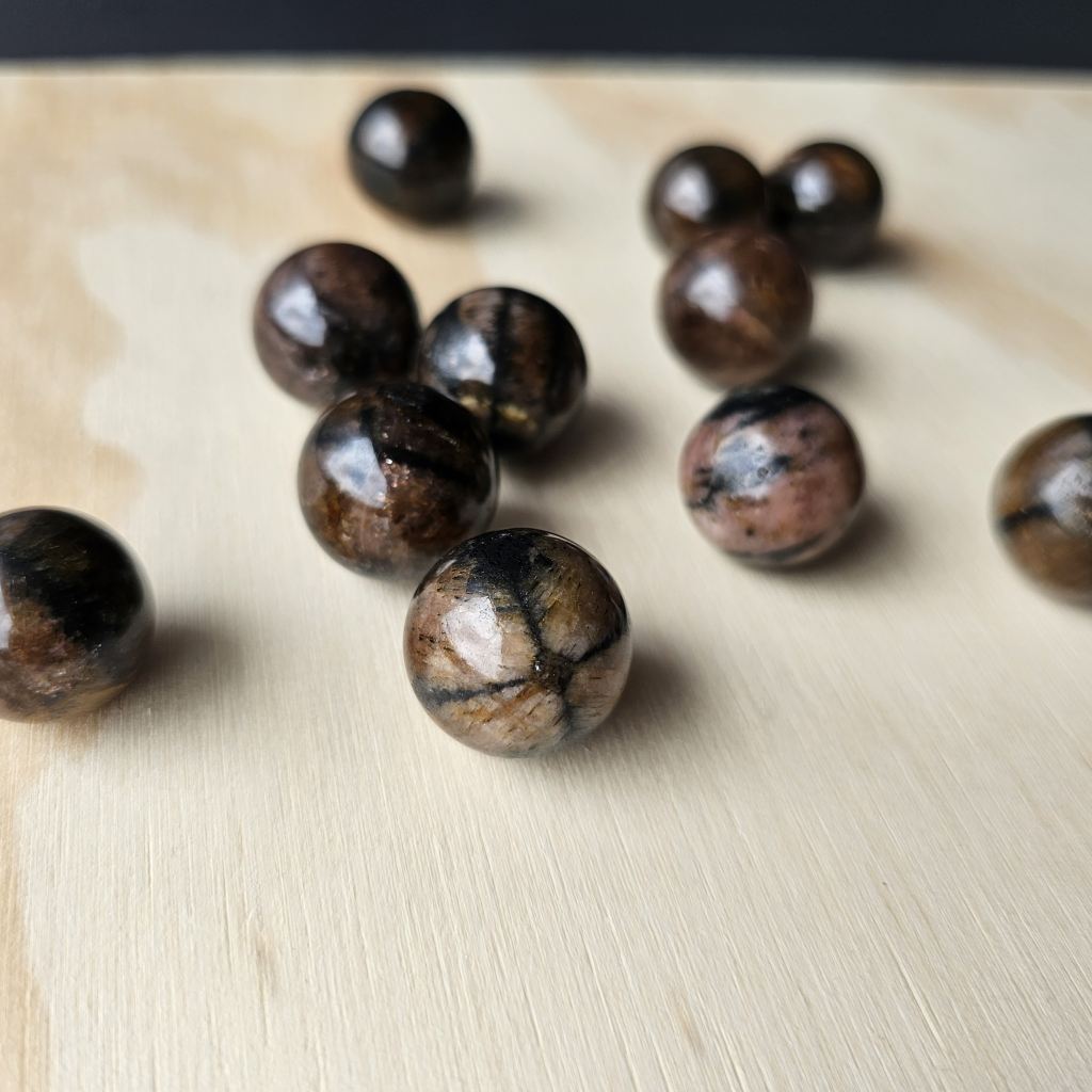 Chiastolite | Mini Spheres – Divine Crystal Heart