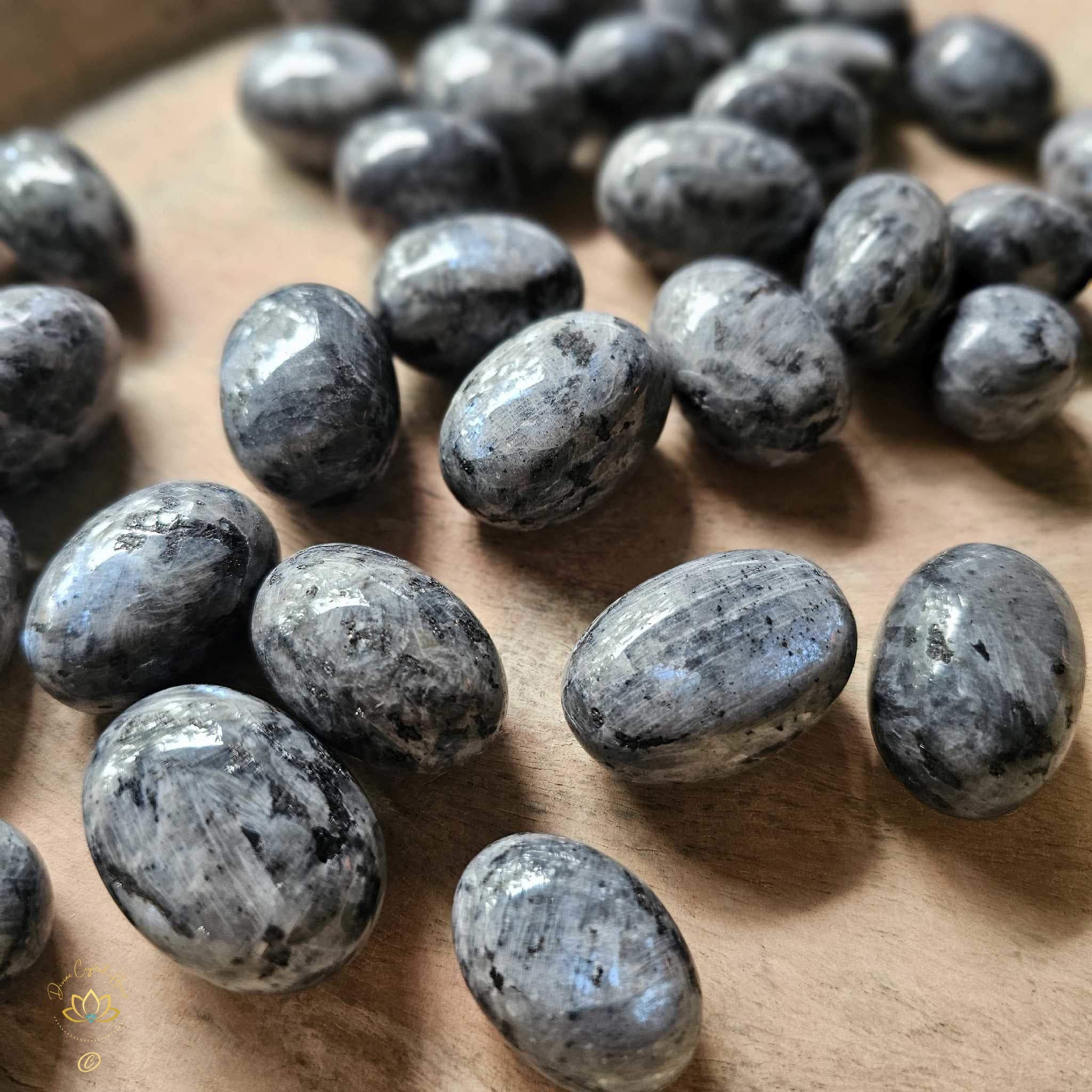 Larvikite Tumbled Stones – Divine Crystal Heart