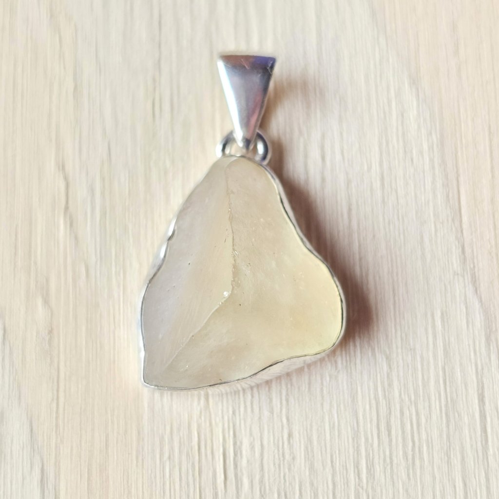 Libyan Desert Glass Pendant | Desert Star Talisman – Divine Crystal Heart