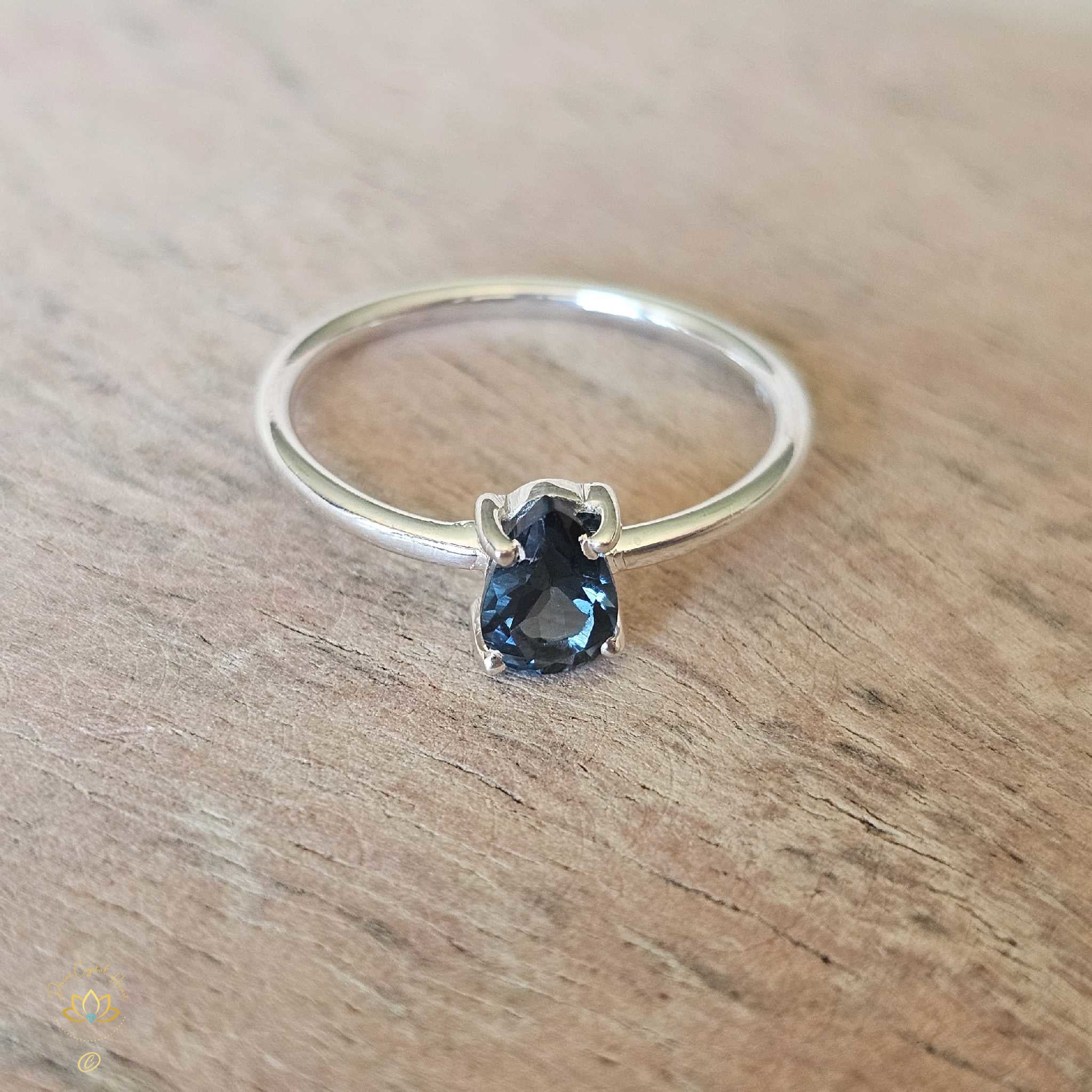 London Blue Topaz Ring | Third Eye Compass – Divine Crystal Heart