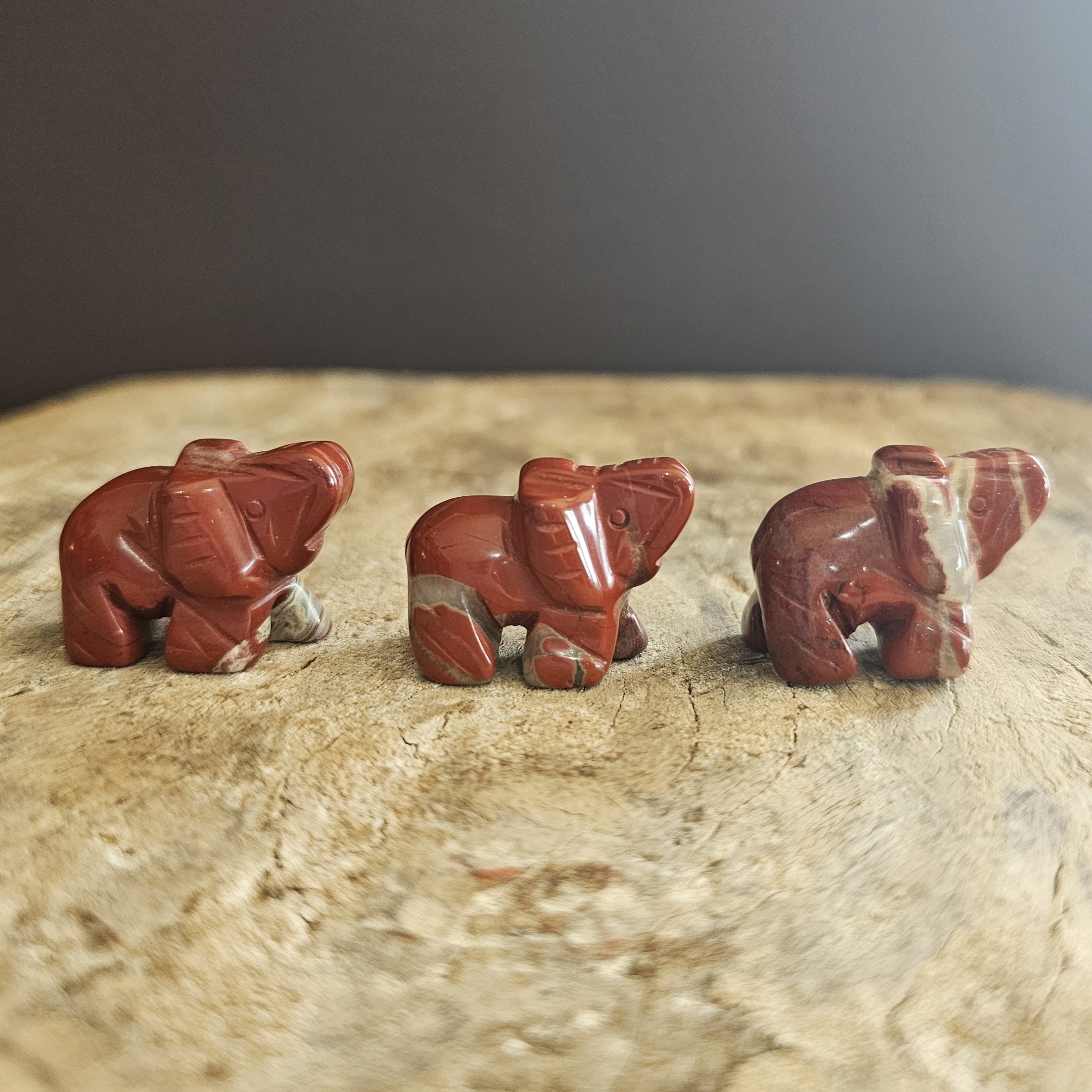 Red Jasper | Mini Elephants – Divine Crystal Heart