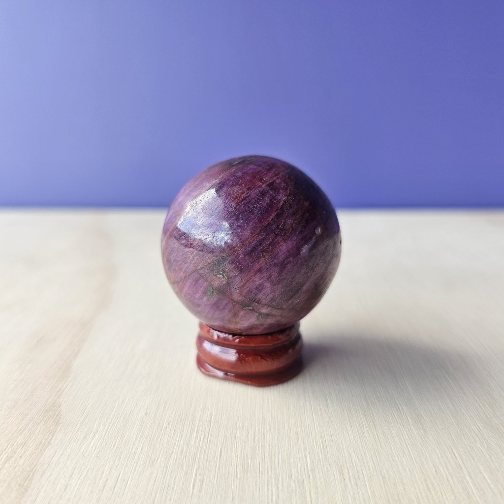 Ruby Sphere | Ruby Lotus 134gms – Divine Crystal Heart