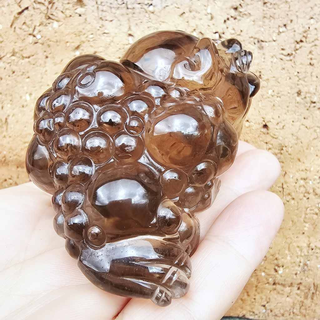 Smoky Quartz Money Toad | Keeper Of Fortune – Divine Crystal Heart