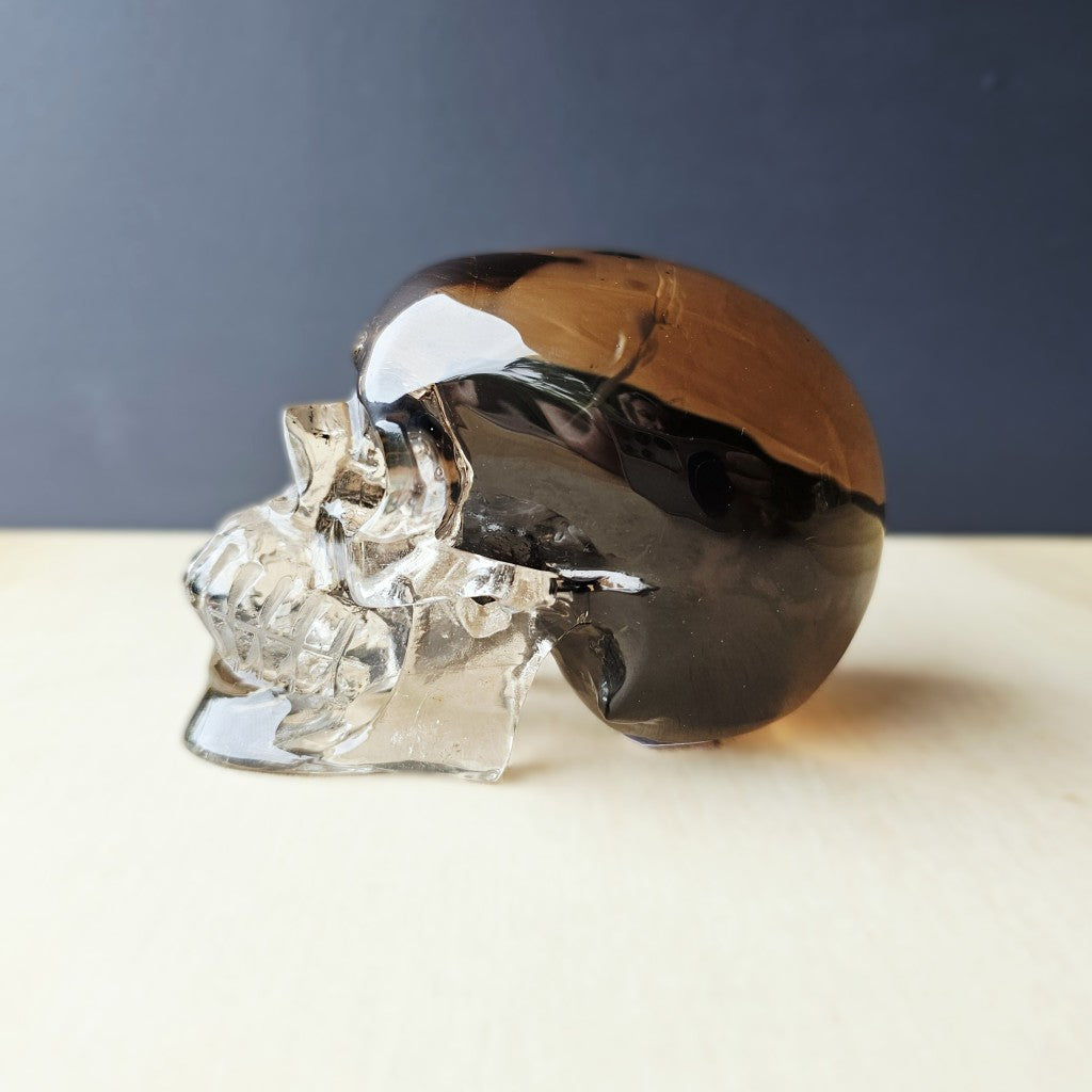 Smoky Quartz Skull- AA Grade | The Shadow Guardian – Divine Crystal Heart