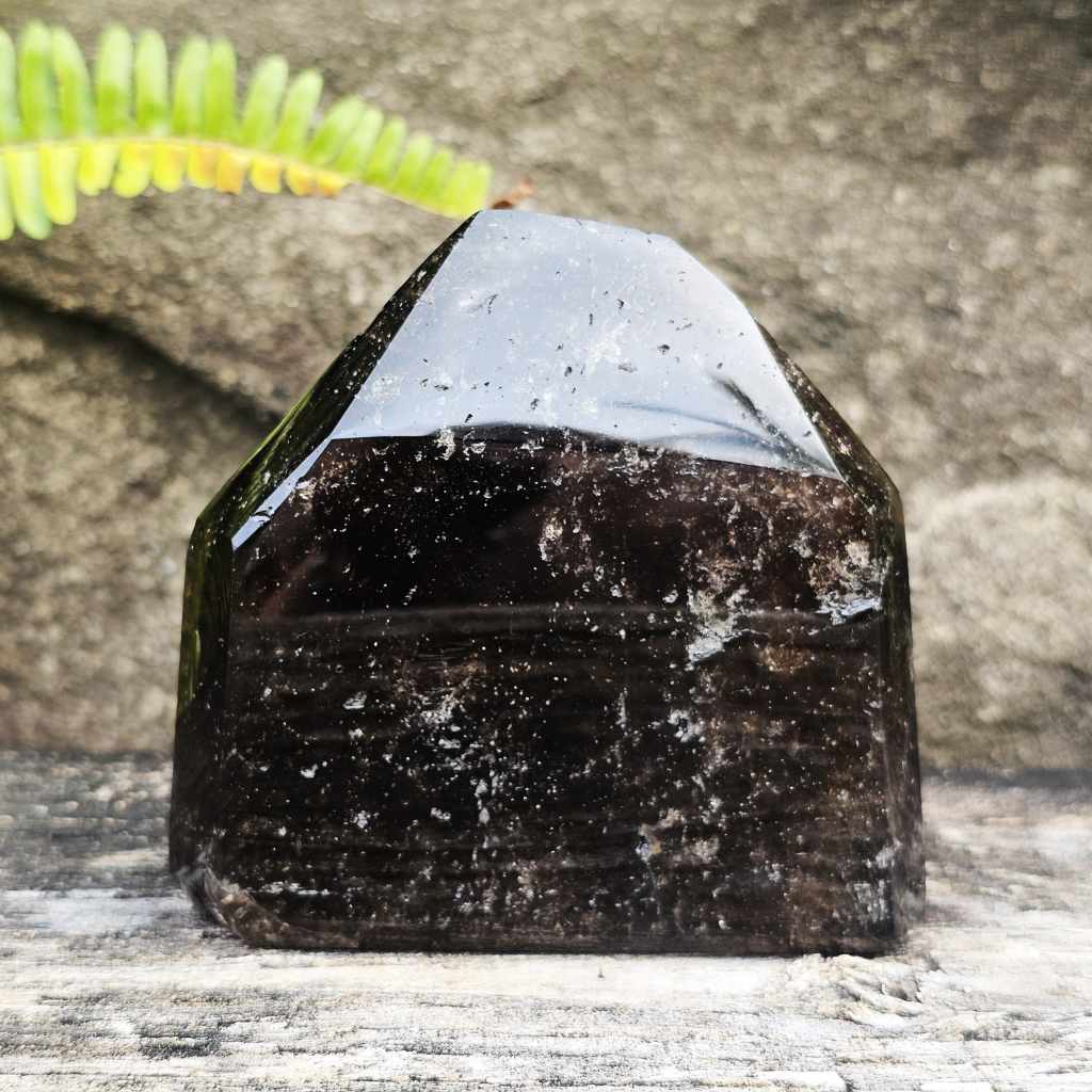 Smoky Quartz With Enhydro | The Hidden Current – Divine Crystal Heart