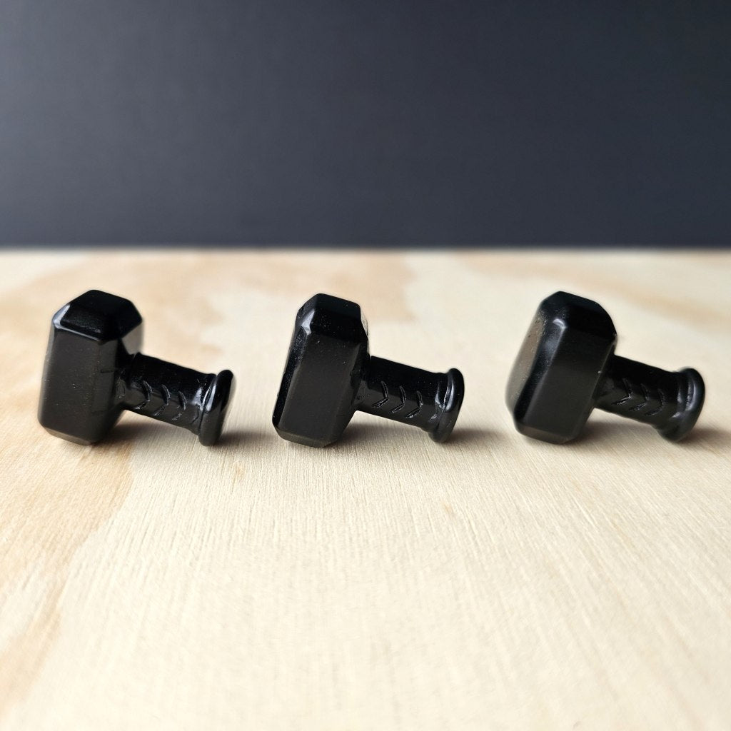 Thor's Hammer | Obsidian Mini – Divine Crystal Heart